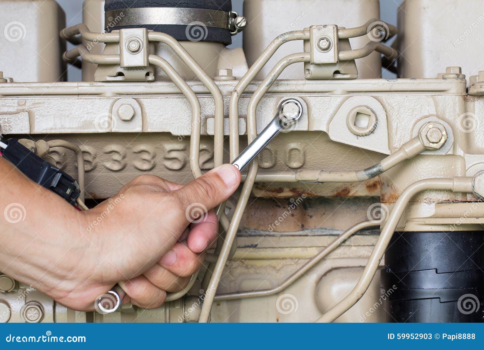 Closeup of an Auto Mechanic Working on a Generator Power Stock Image ...