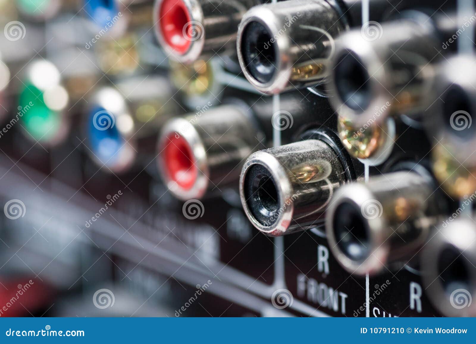 Closeup of AV connections stock photo. Image of isolated - 10791210