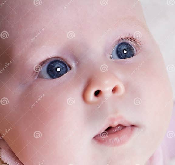 Closeup baby face stock image. Image of adorable, innocent - 21634019