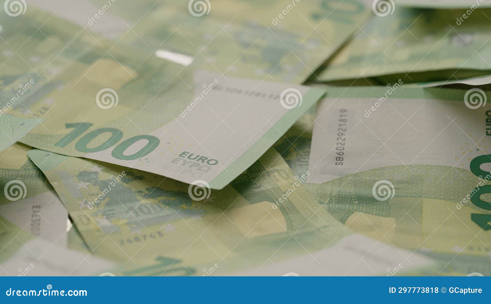 Closeup Background of 100 Euro Bills Stock Photo - Image of european ...