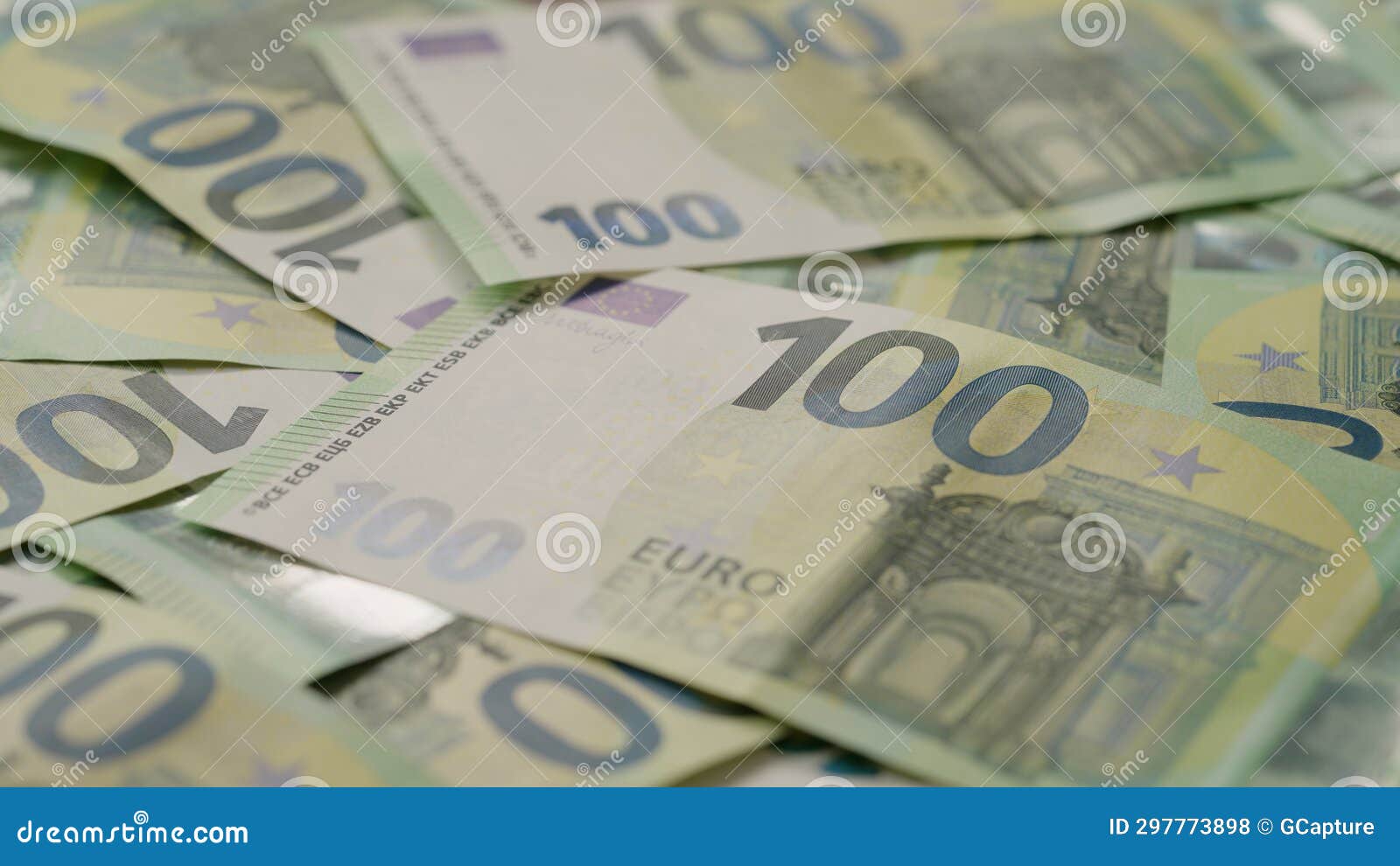 Closeup Background of 100 Euro Bills Stock Photo - Image of euro ...