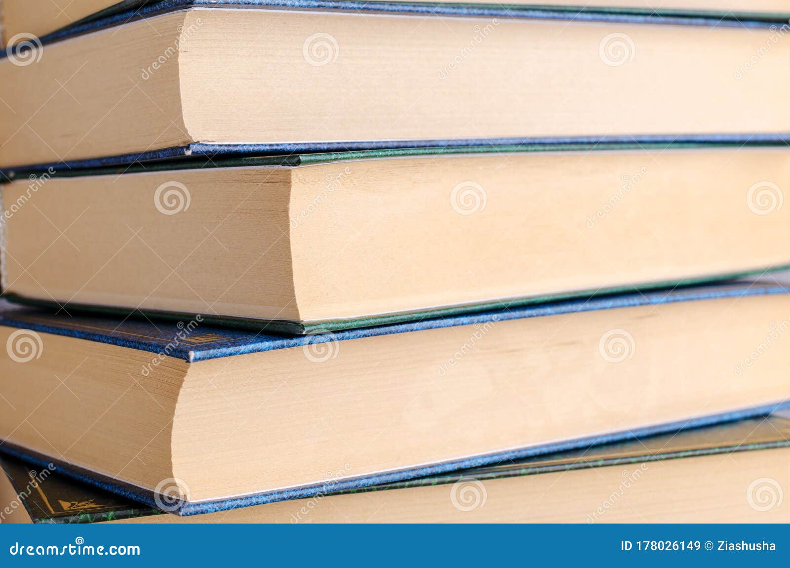 Closeup Background of a Stack of Books Stock Image - Image of pile ...