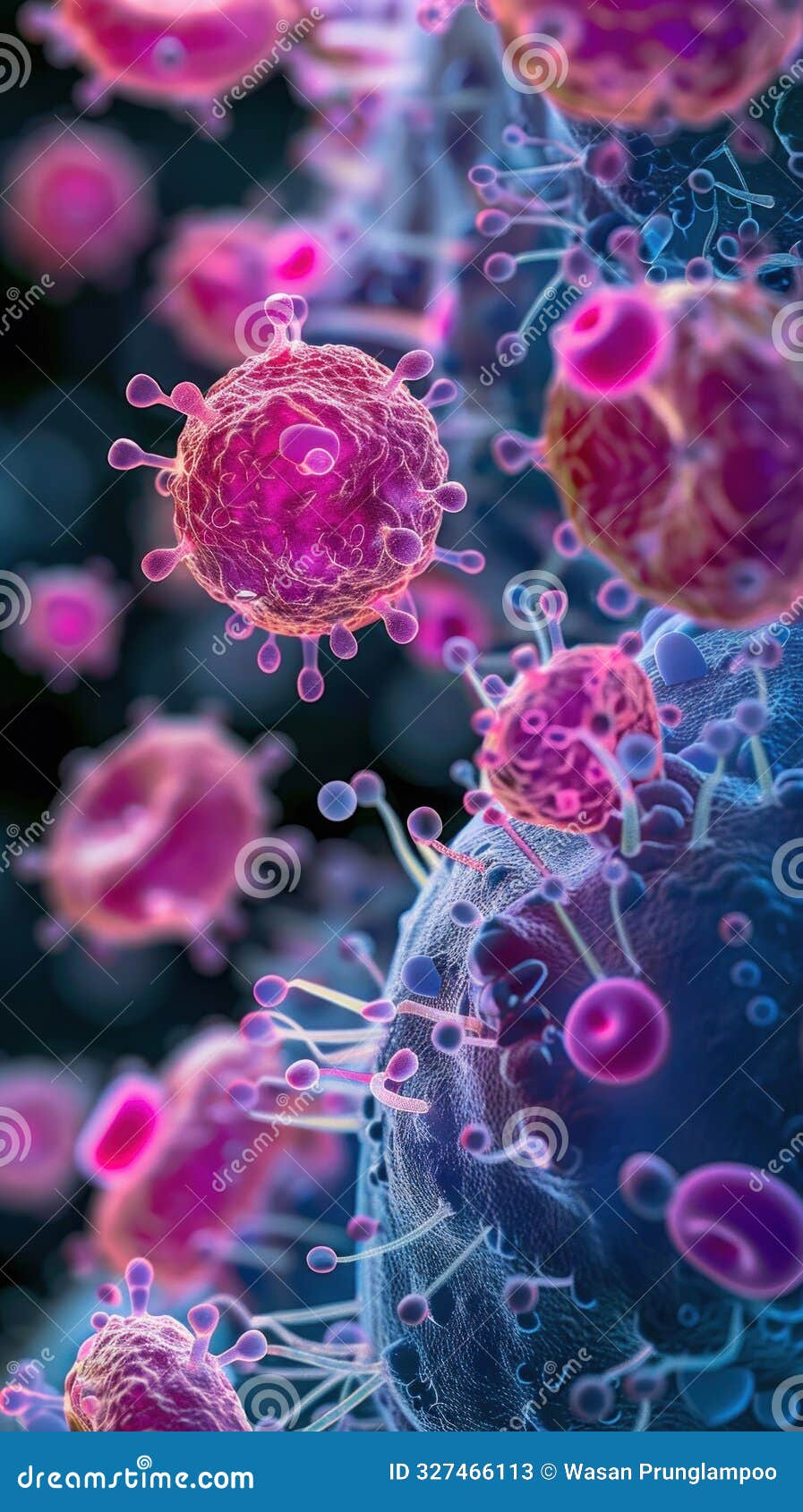 Closeup of Bacteria Under a Microscope, Illustrating Microbial Growth ...