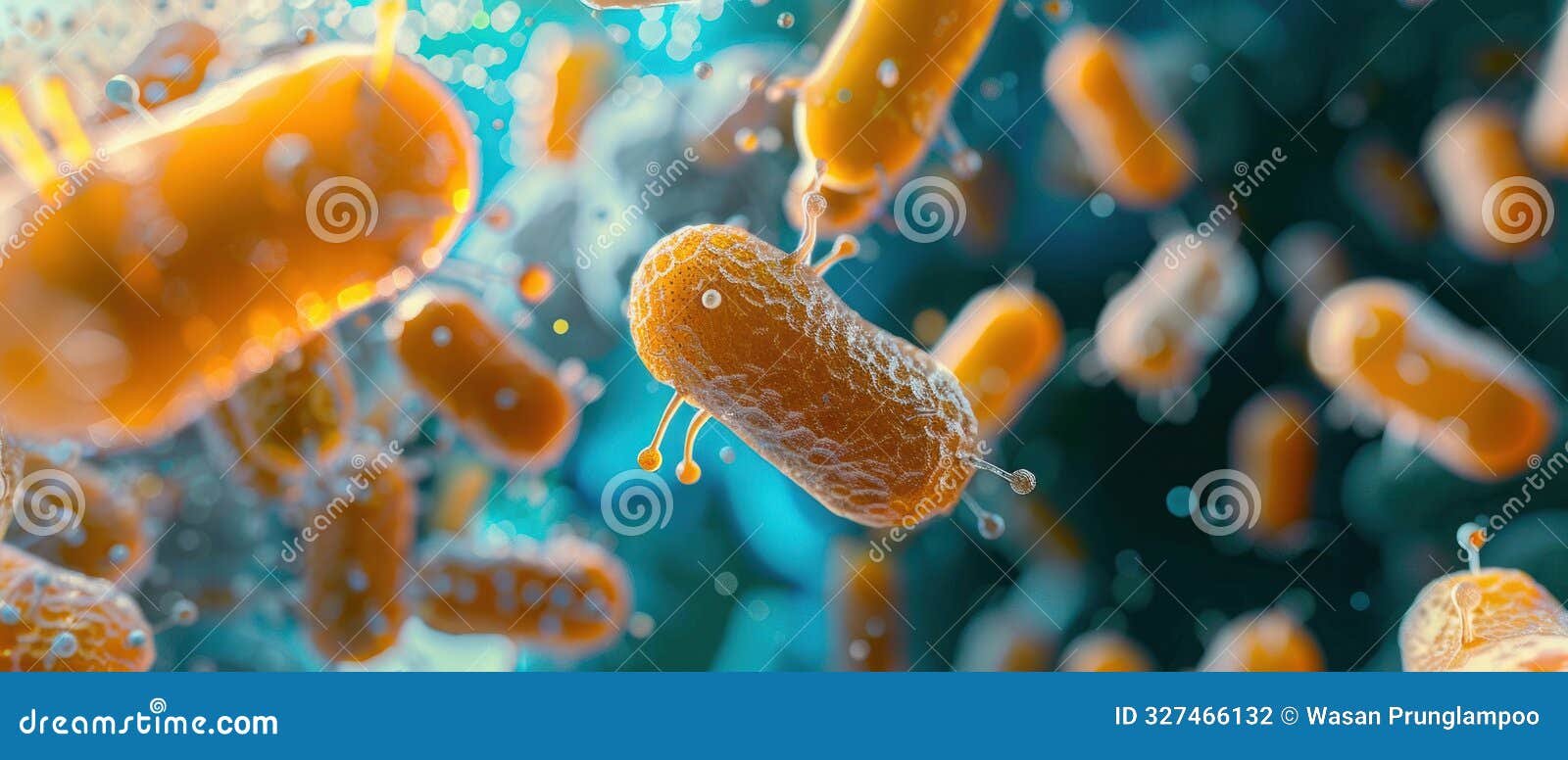 Closeup of Bacteria Under a Microscope, Illustrating Microbial Growth ...