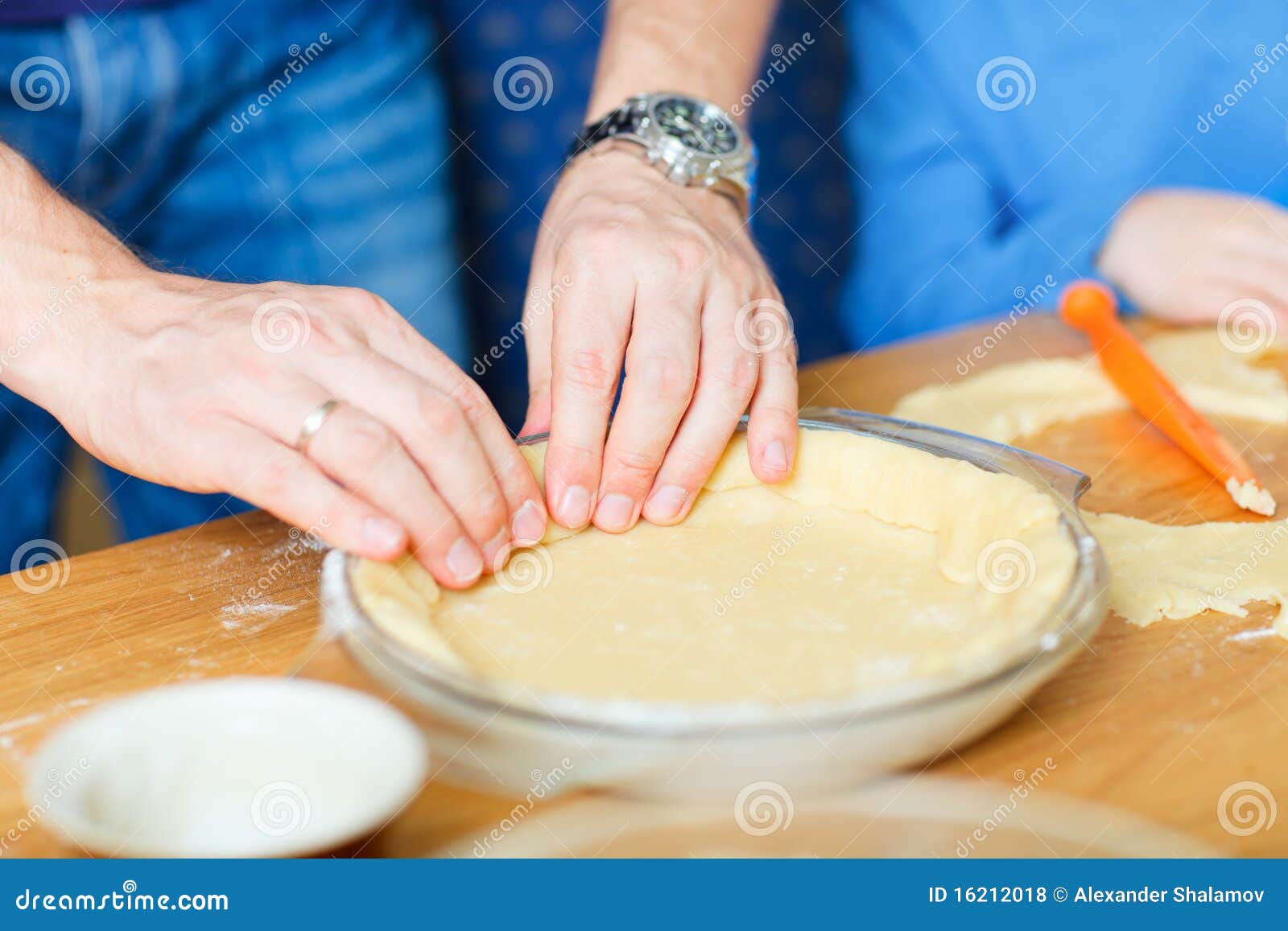 Closeup of baking a pie stock photo. Image of indoors - 16212018
