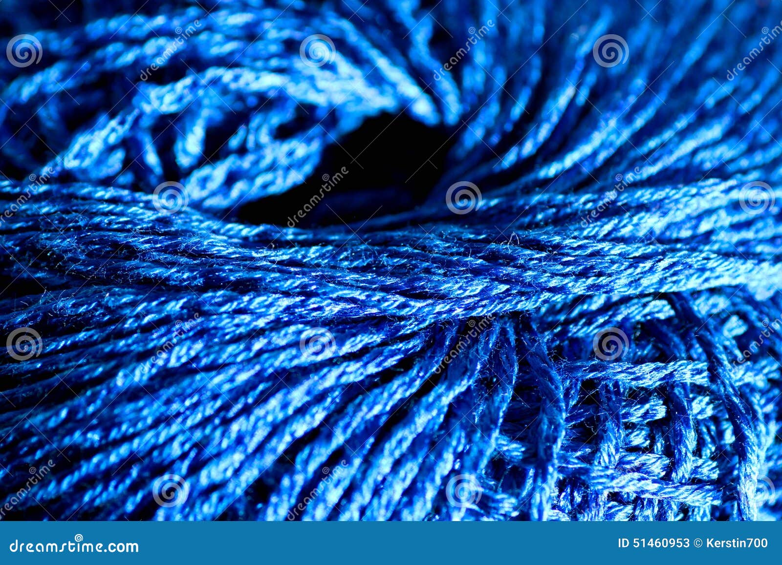 Closeup of Ball of Blue Yarn Stock Image - Image of thread, craft: 51460953