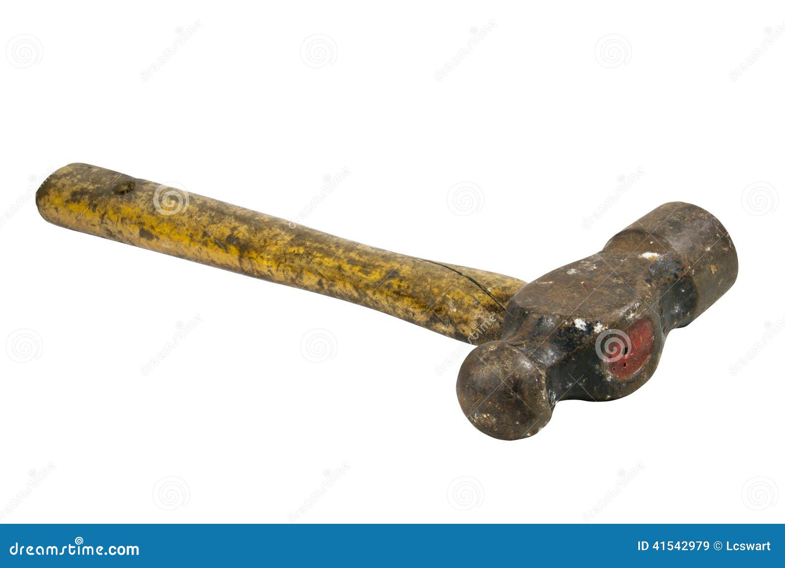 Closeup of Ball Peen Hammer with Cracked Handle Stock Image - Image of ...