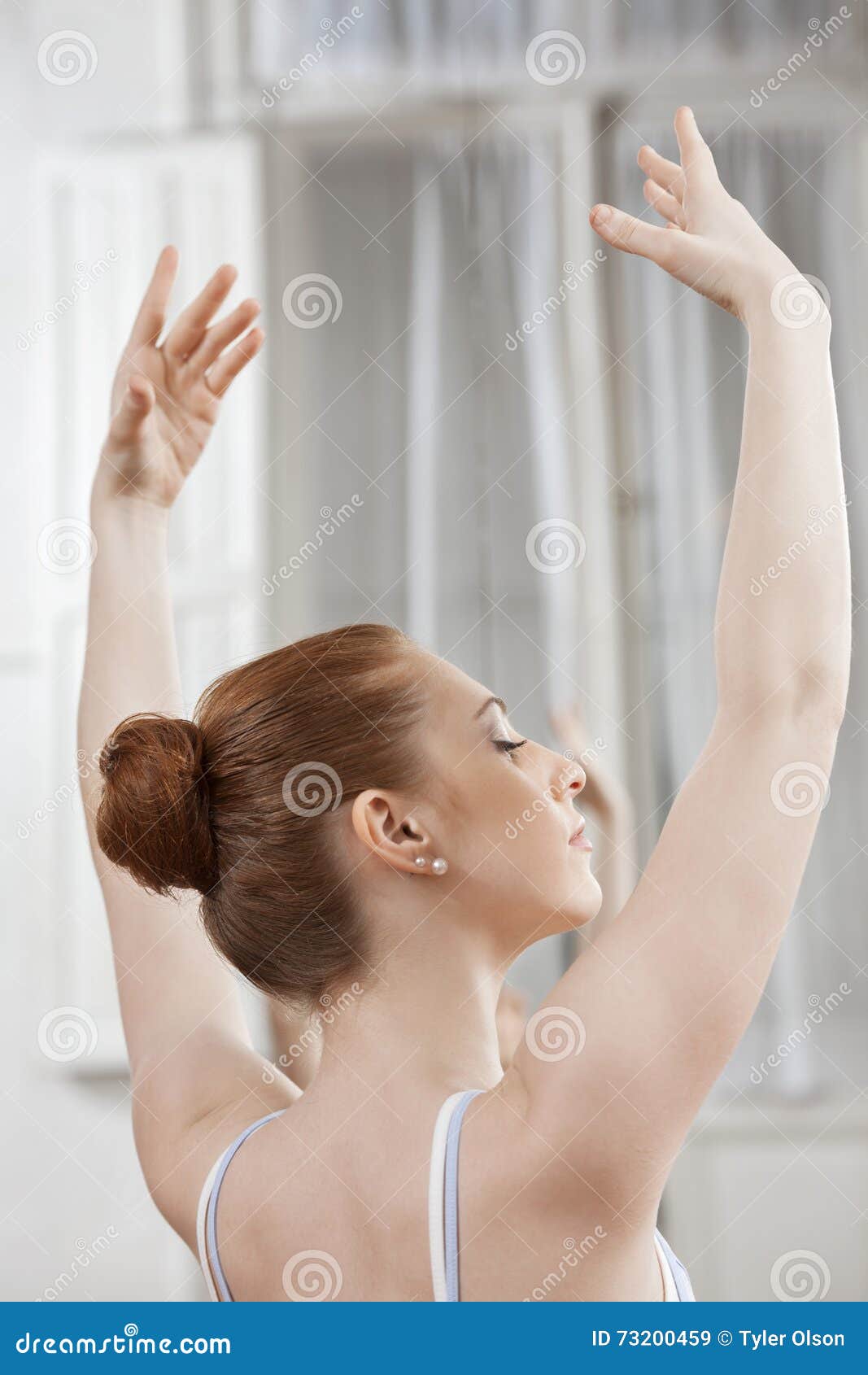Closeup of Ballet Dancer Practicing in Studio Stock Image - Image of ...