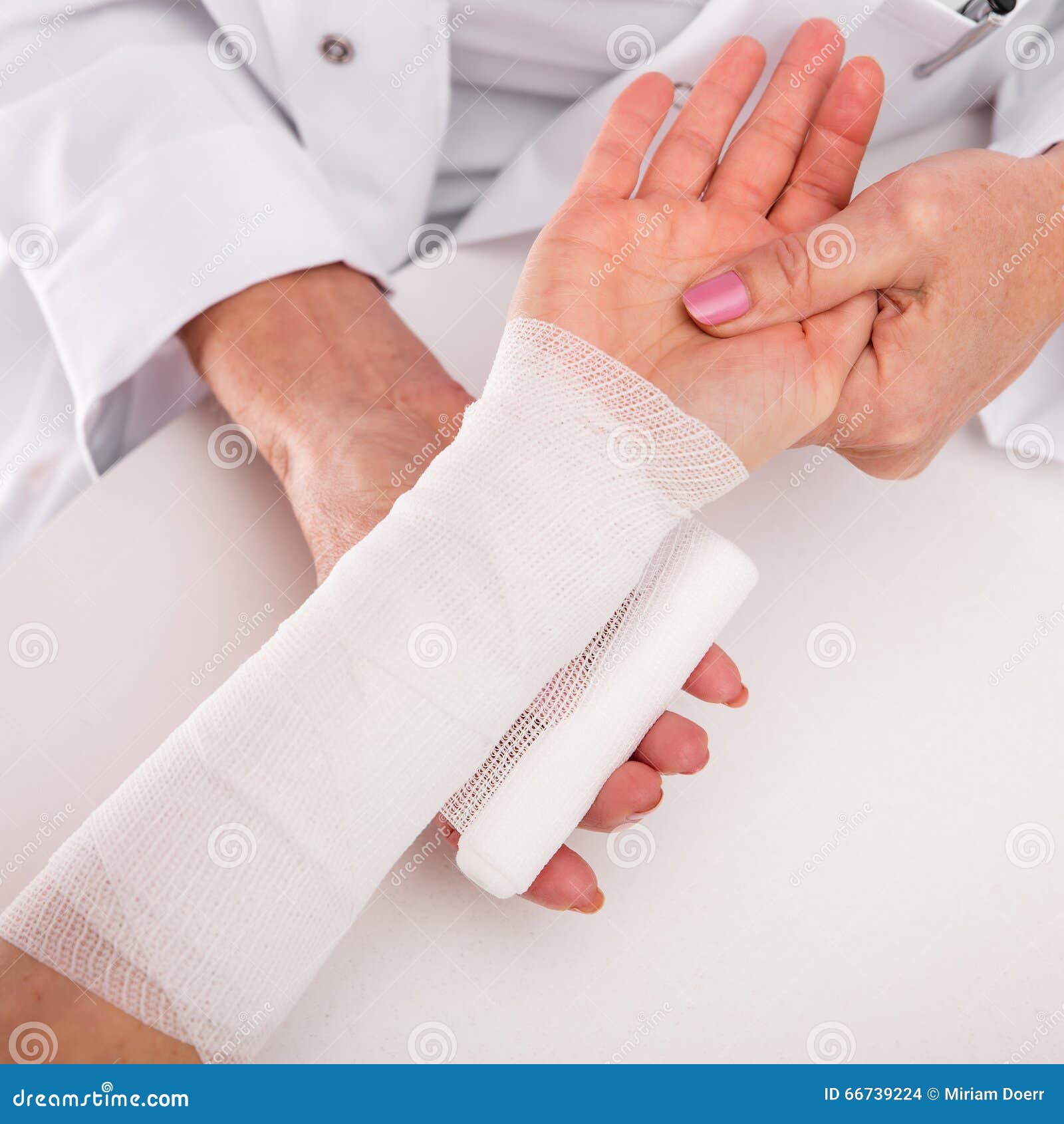 Closeup of an bandaged arm stock photo. Image of clinic - 66739224