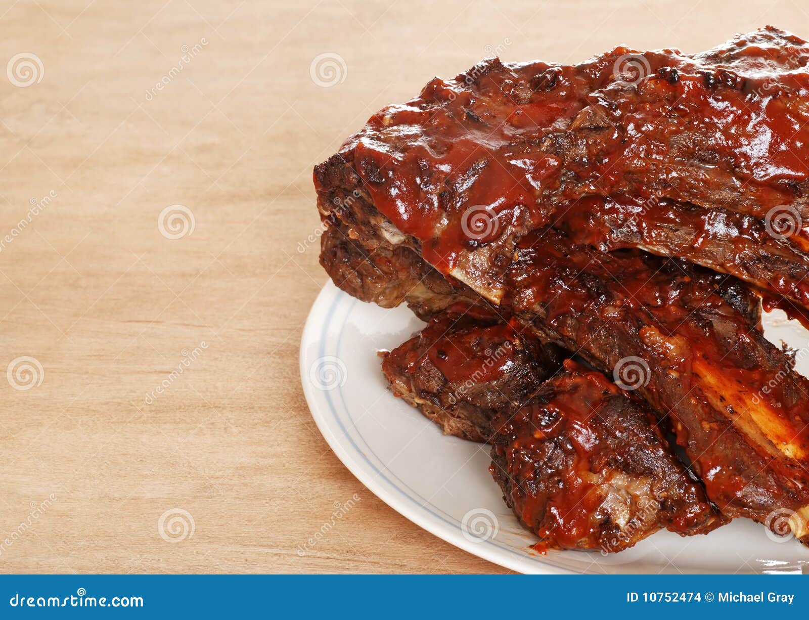 Closeup Barbecue Beef Spare Ribs Stock Photo - Image of fast, checkered ...