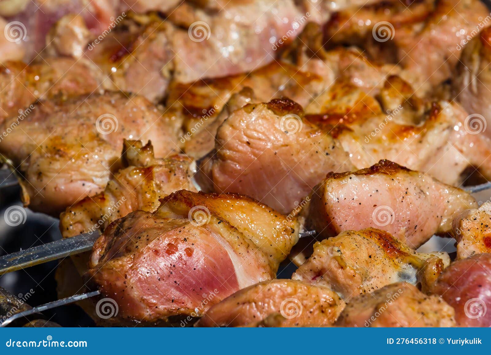Barbecue Is Prepared Of Lamb Or Sheep Meat And Processed By Slasher ...