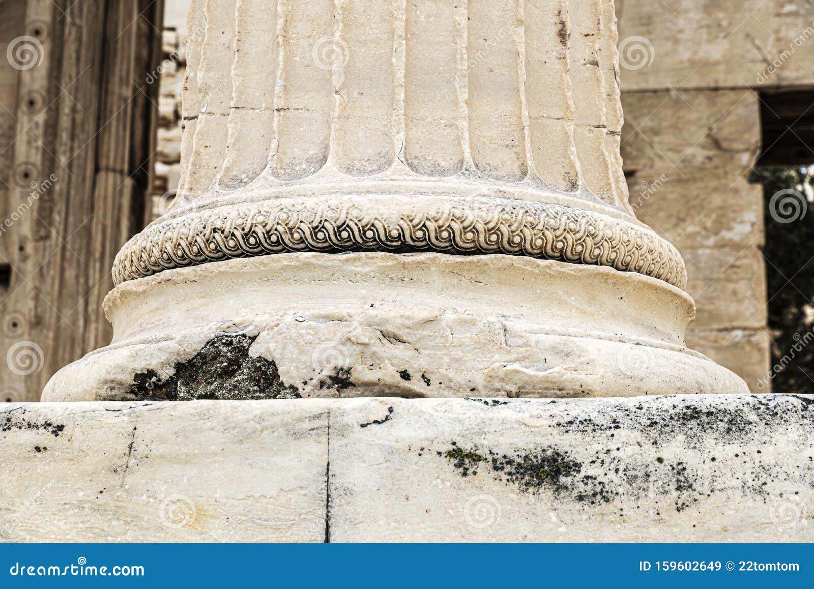 Column of the Acropolis of Athens, Greece Stock Image - Image of ...