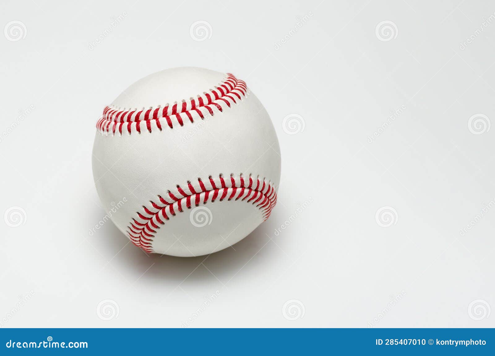 Closeup of a Baseball Ball with Red Stitches Stock Illustration ...