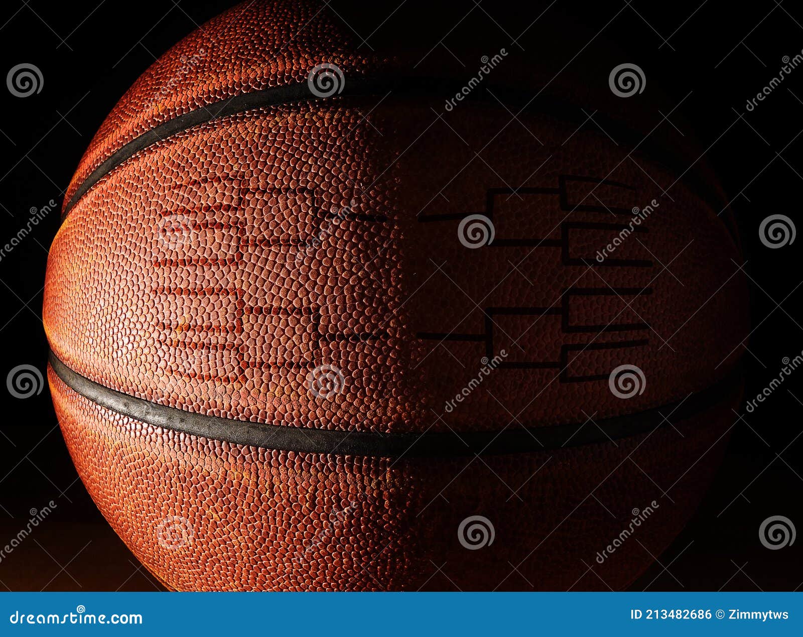 Tournament Bracket And A Basketball On The Court Royalty-Free Stock ...