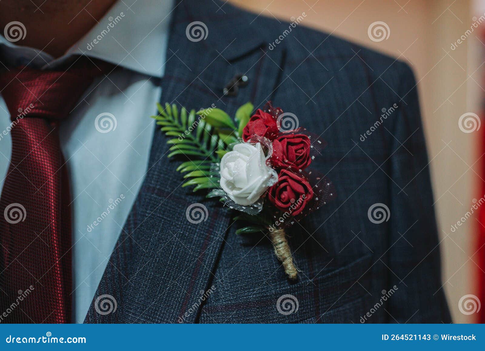 Closeup of a Beautiful Buttonhole on a Suit of an Elegant Man Stock ...