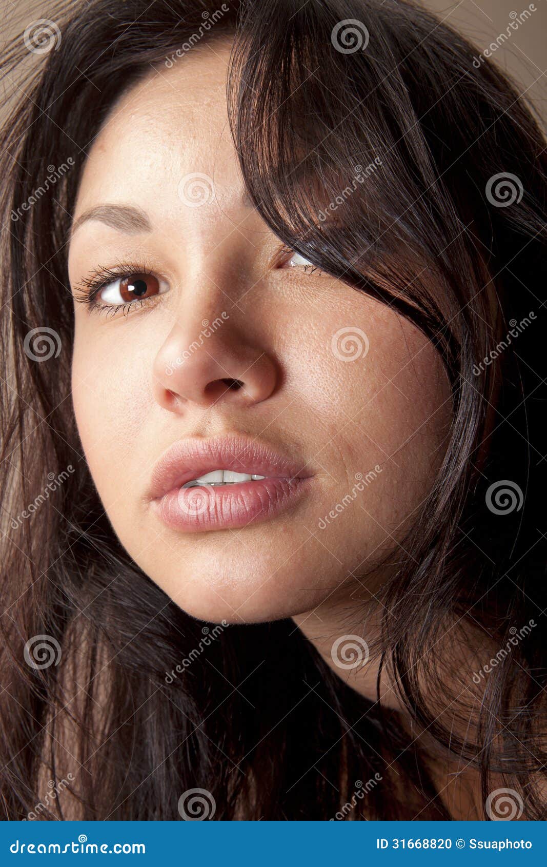 Closeup of Beautiful Face W Stock Photo - Image of outlook, freshness ...