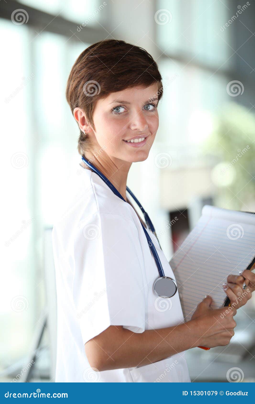 Closeup of beautiful nurse stock image. Image of medical - 15301079