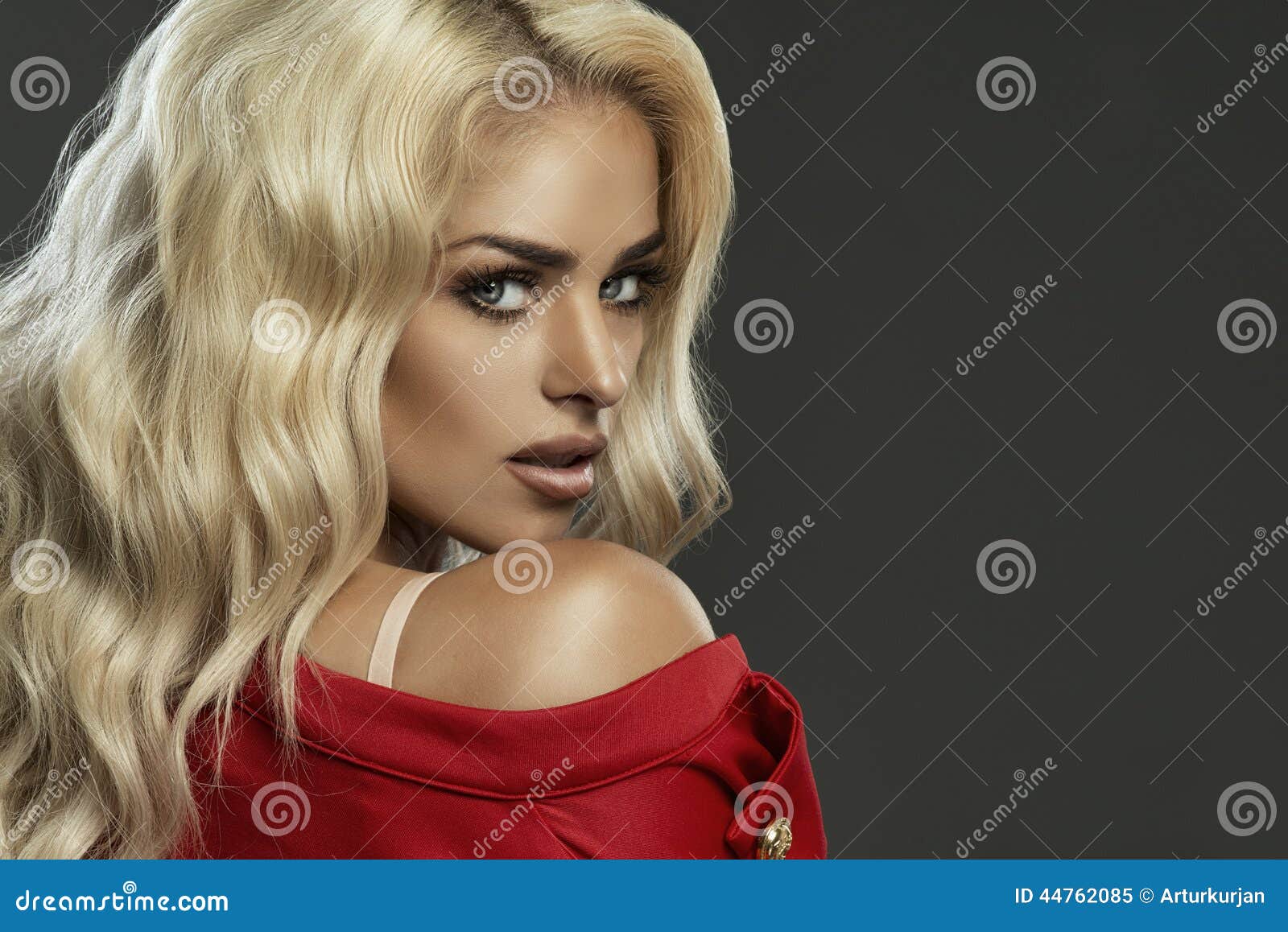 Closeup Beauty Portrait Of Young Blonde Woman Stock Image Image Of