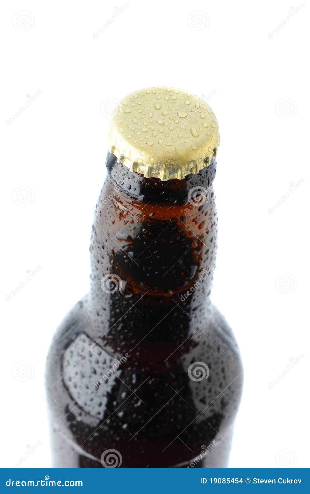 Closeup of a Beer Bottle Cap and Neck Stock Photo - Image of alcohol ...