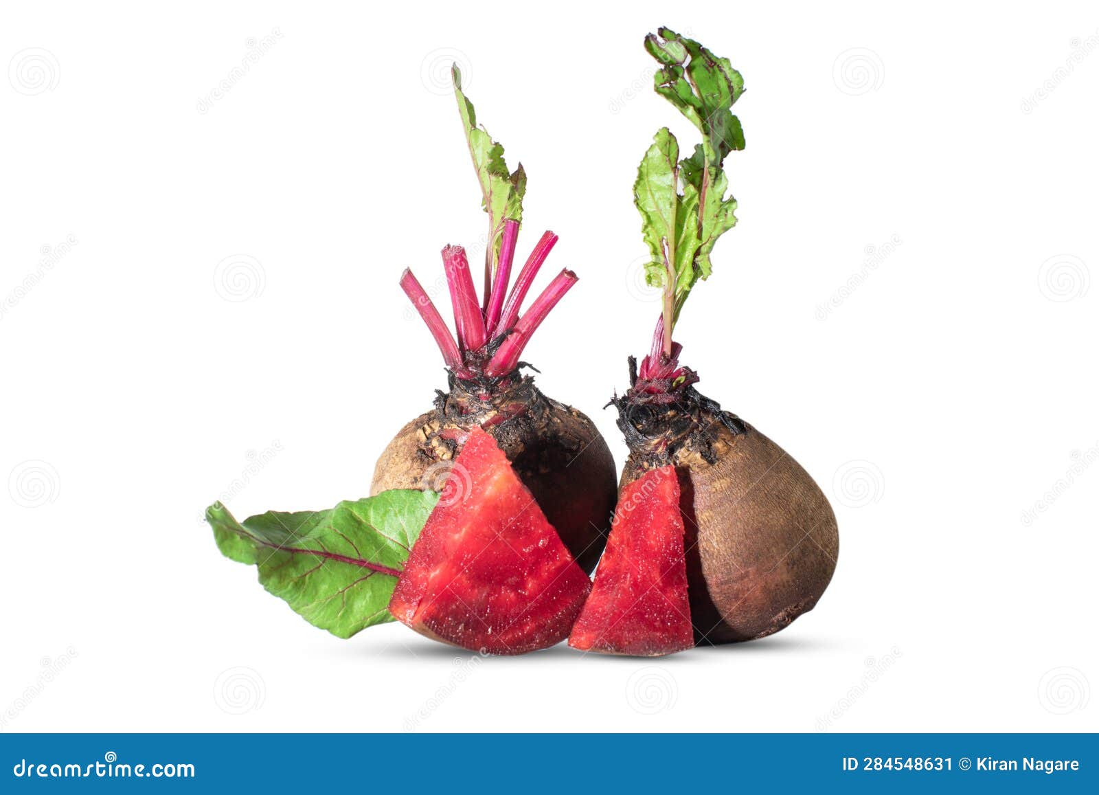 Closeup Beetroot (beet Root) and Cut in Half Sliced Isolated on White ...