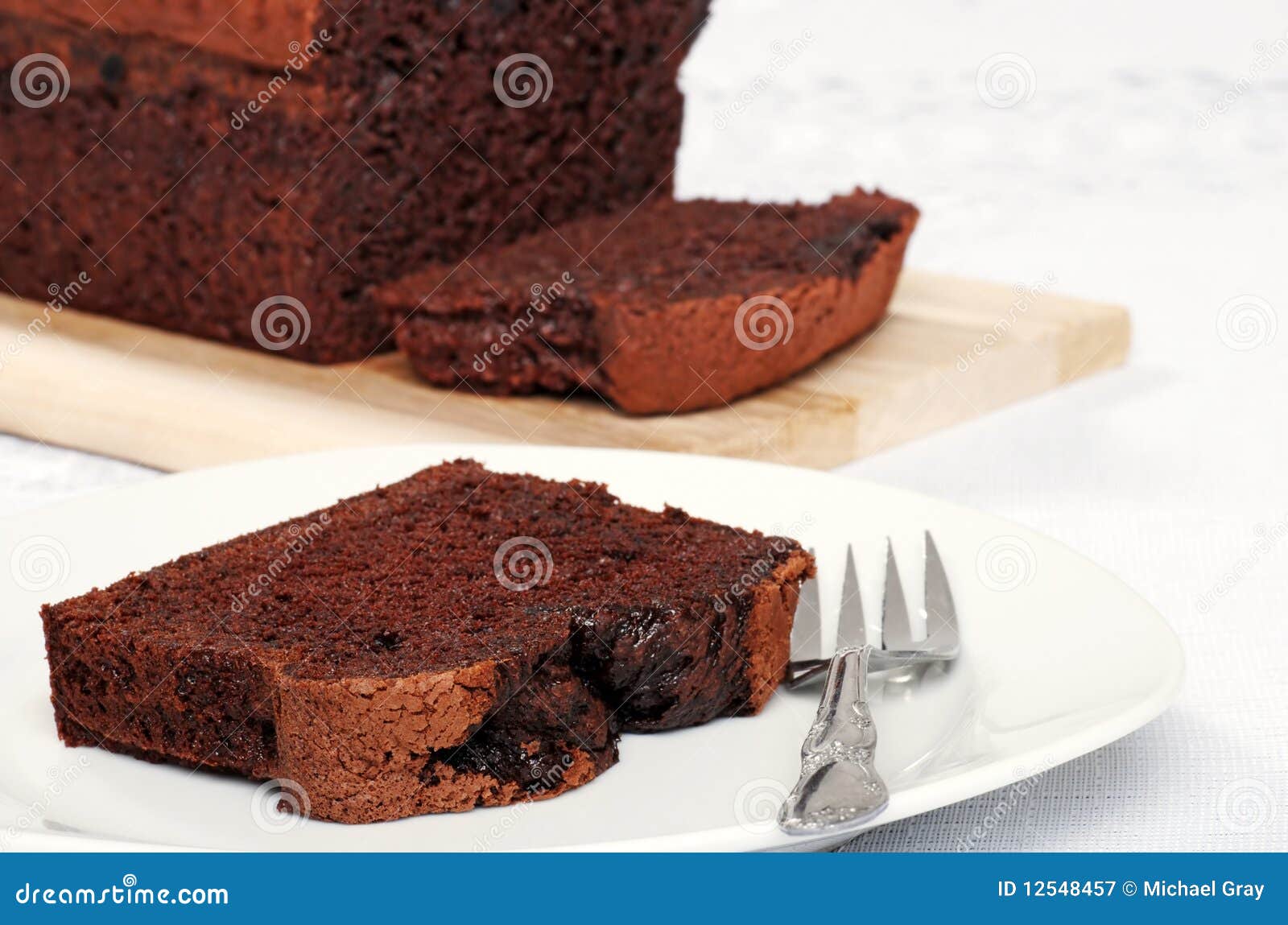 Closeup Belgium Chocolate Cake Loaf Stock Image - Image of delicious ...