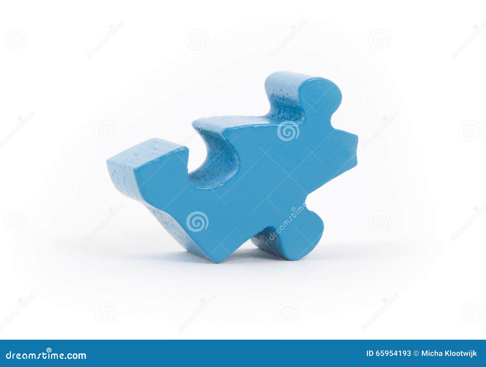 Closeup of Big Blue Jigsaw Puzzle Piece Stock Image - Image of solution ...