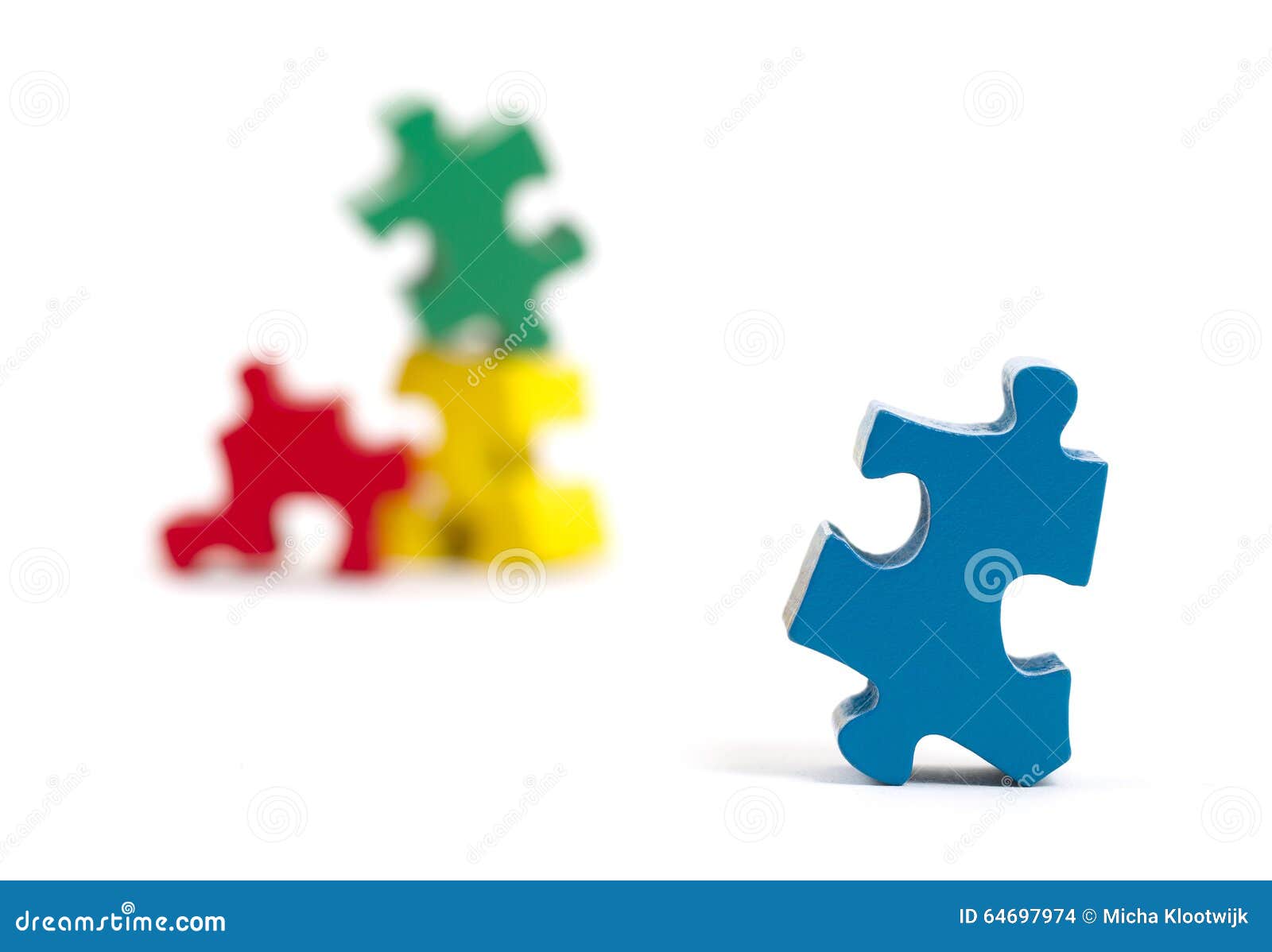 Closeup of Big Jigsaw Puzzle Piece, Perspective Stock Photo - Image of ...