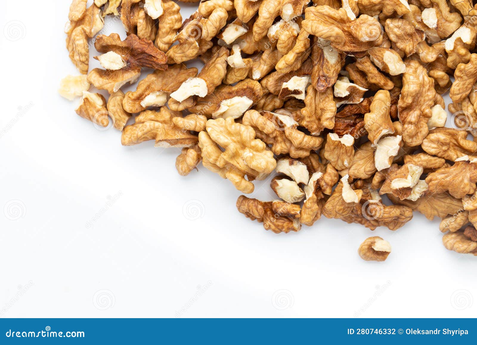 Closeup of Big Shelled Walnuts Pile. Nuts are a Source of Vegetable ...