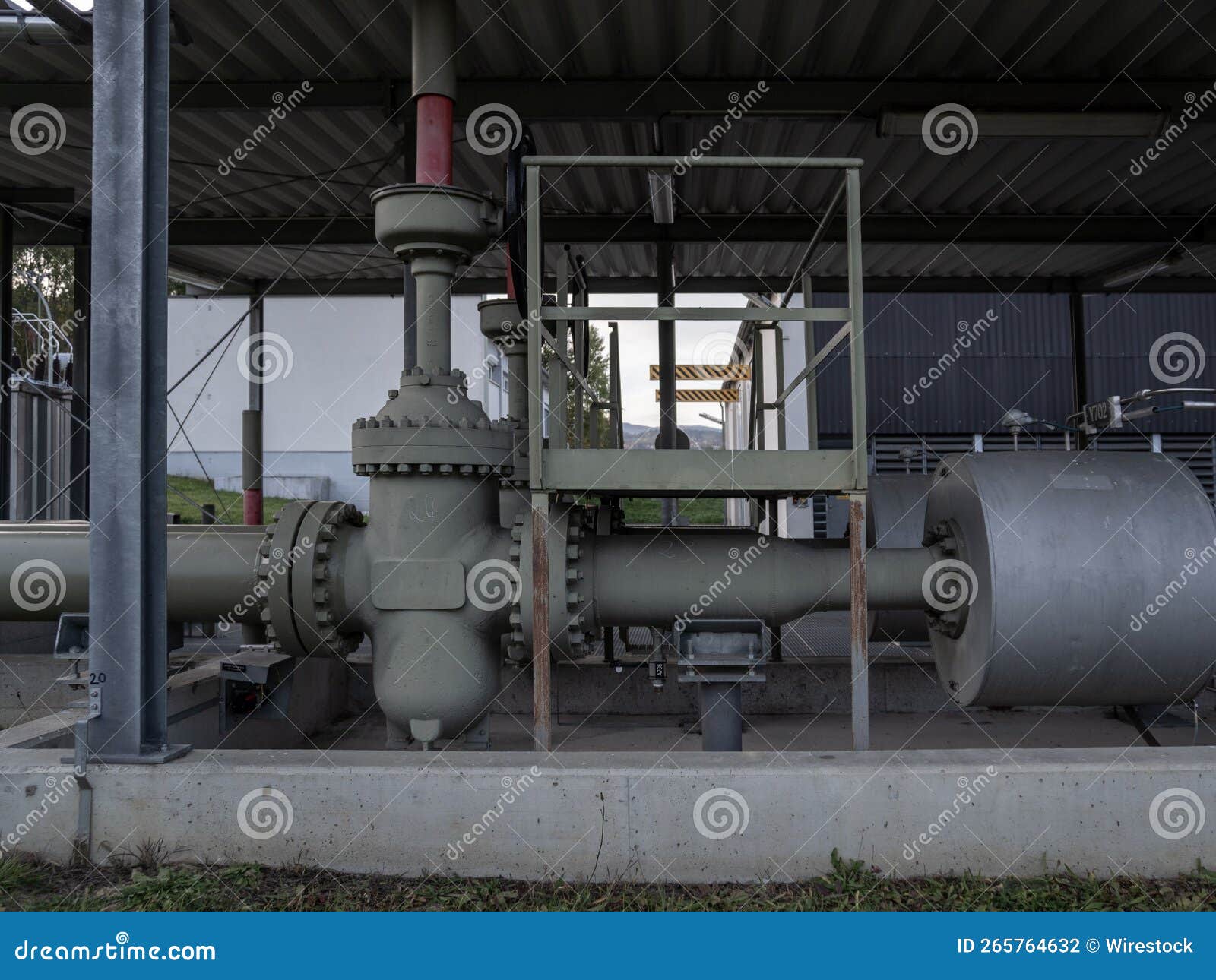 Closeup of Biogas Pipes in an Isolated Area Stock Photo - Image of ...