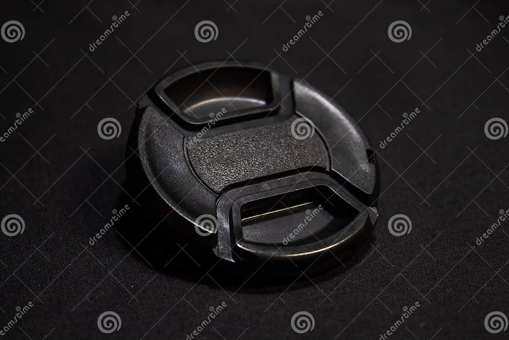 Closeup of a Black Cap of the Camera Lens Under the Light Stock Image ...