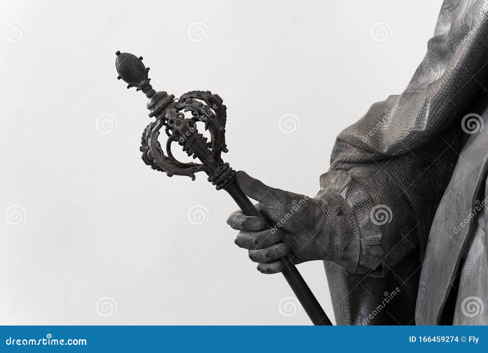 Classical Statue with Hand Holding a Scepter Stock Photo - Image of ...