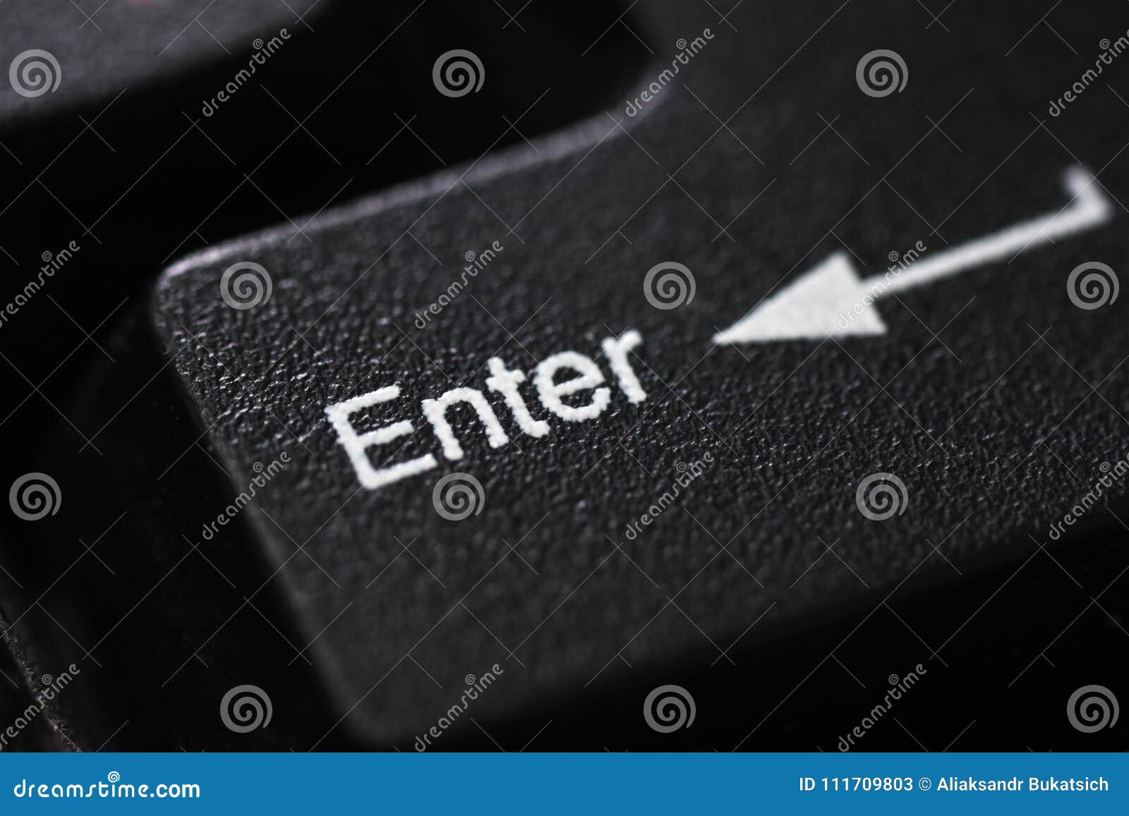 Closeup of a Black Keyboard Button Enter Stock Image - Image of concept ...