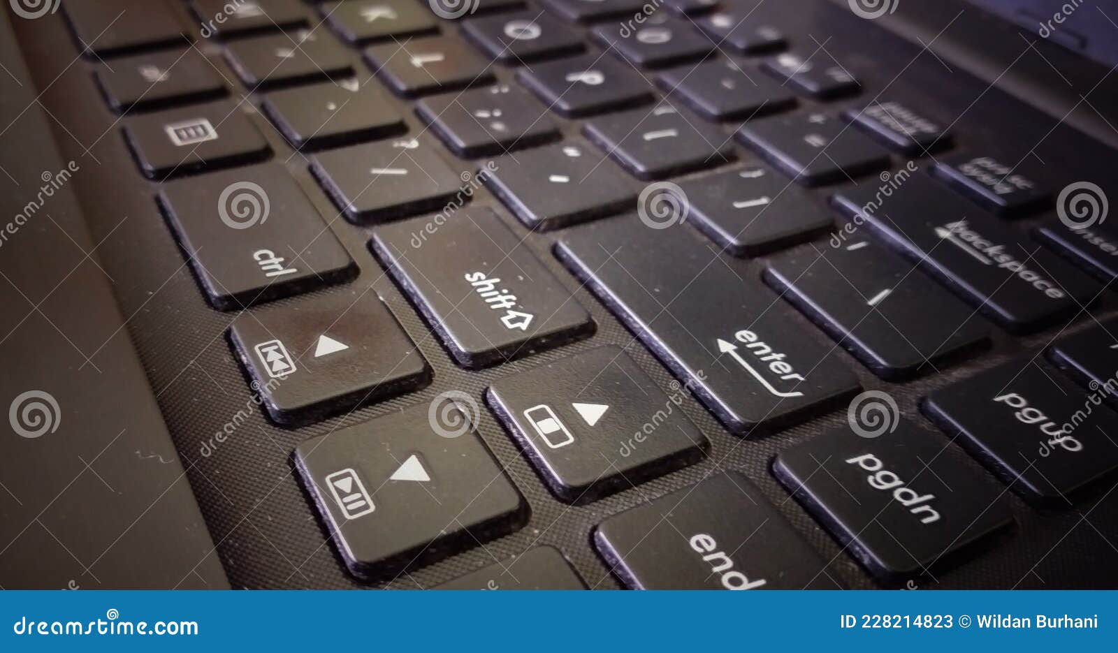 Closeup Black Laptop Keyboard Button Background Stock Image - Image of ...