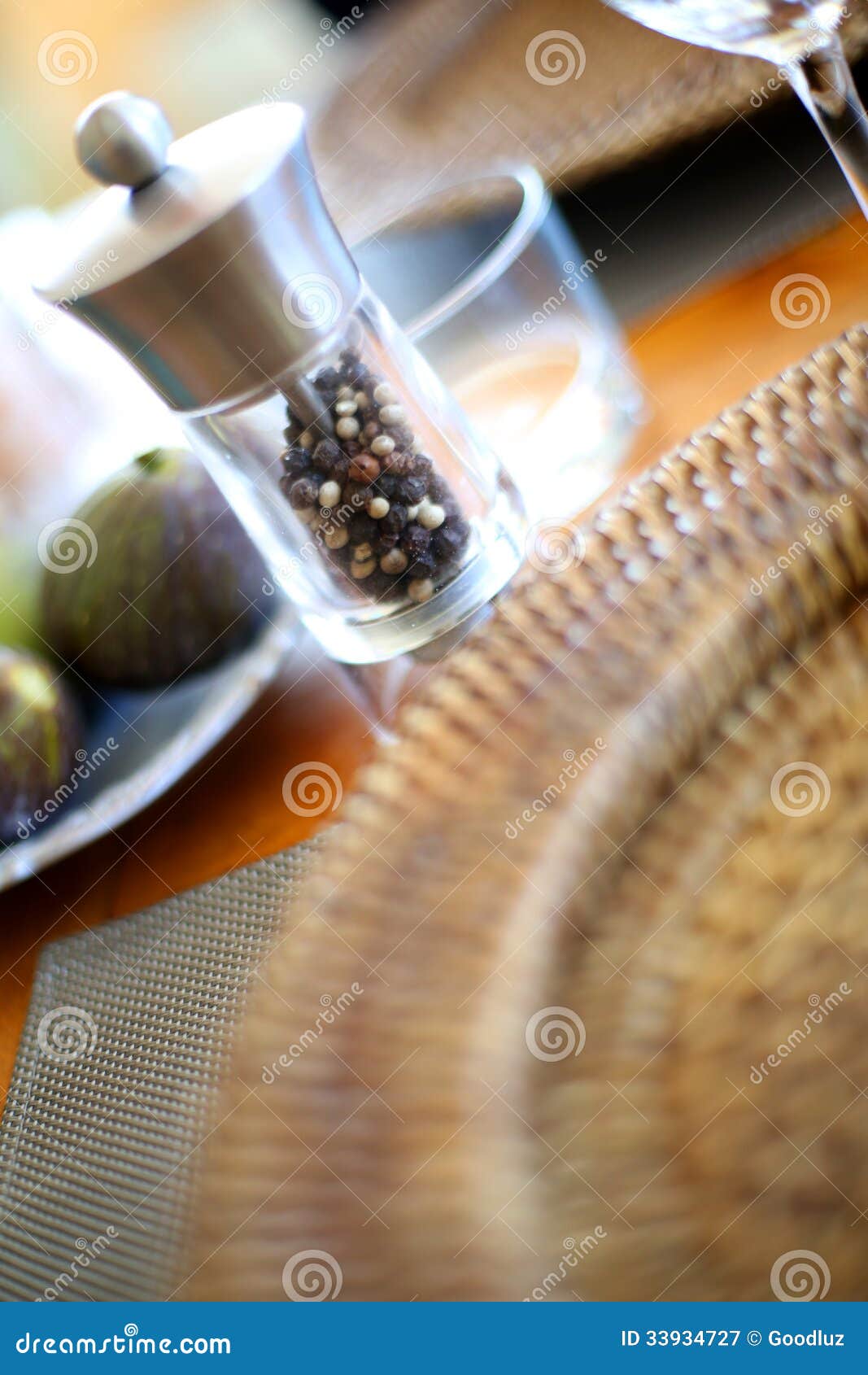 Closeup of Black Pepper on Table Stock Image - Image of indoors, detail ...