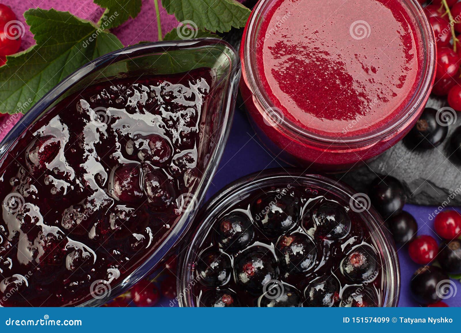 Currant jam in glass stock image. Image of sugar, natural - 151574099