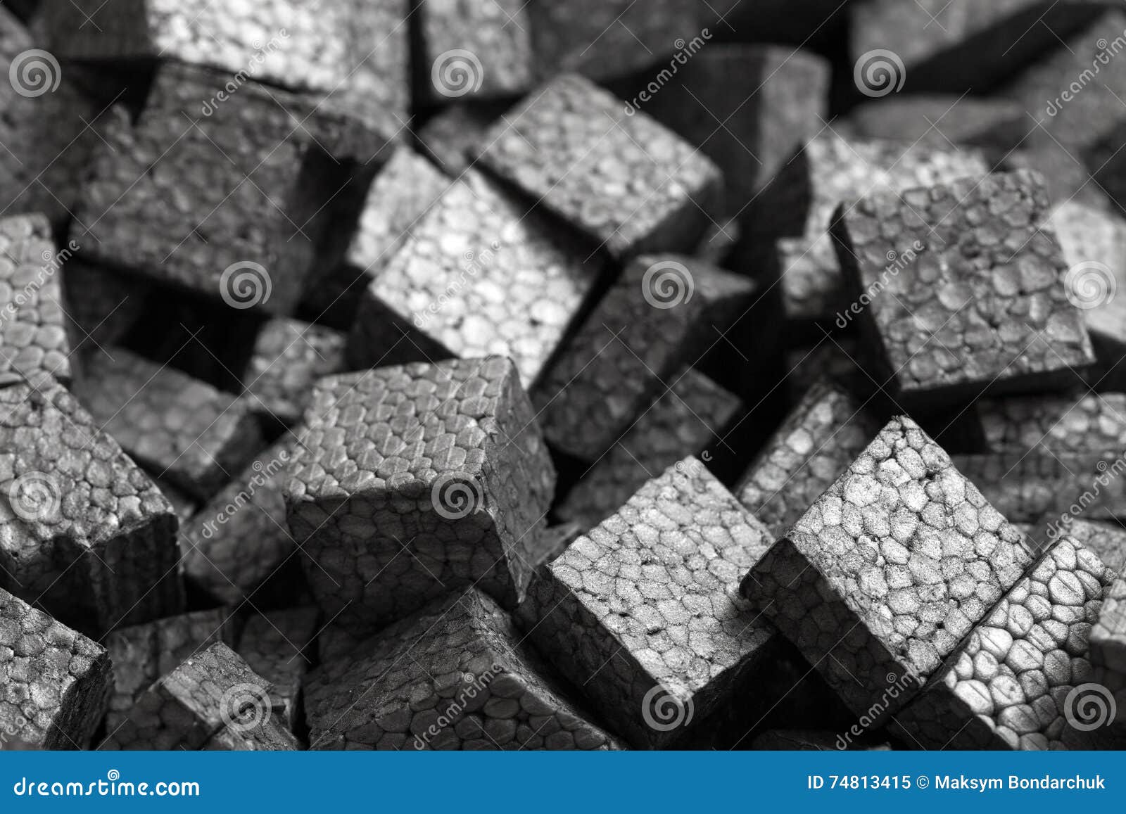 Closeup Black Styrofoam Pellets Stock Image - Image of gray, texture ...