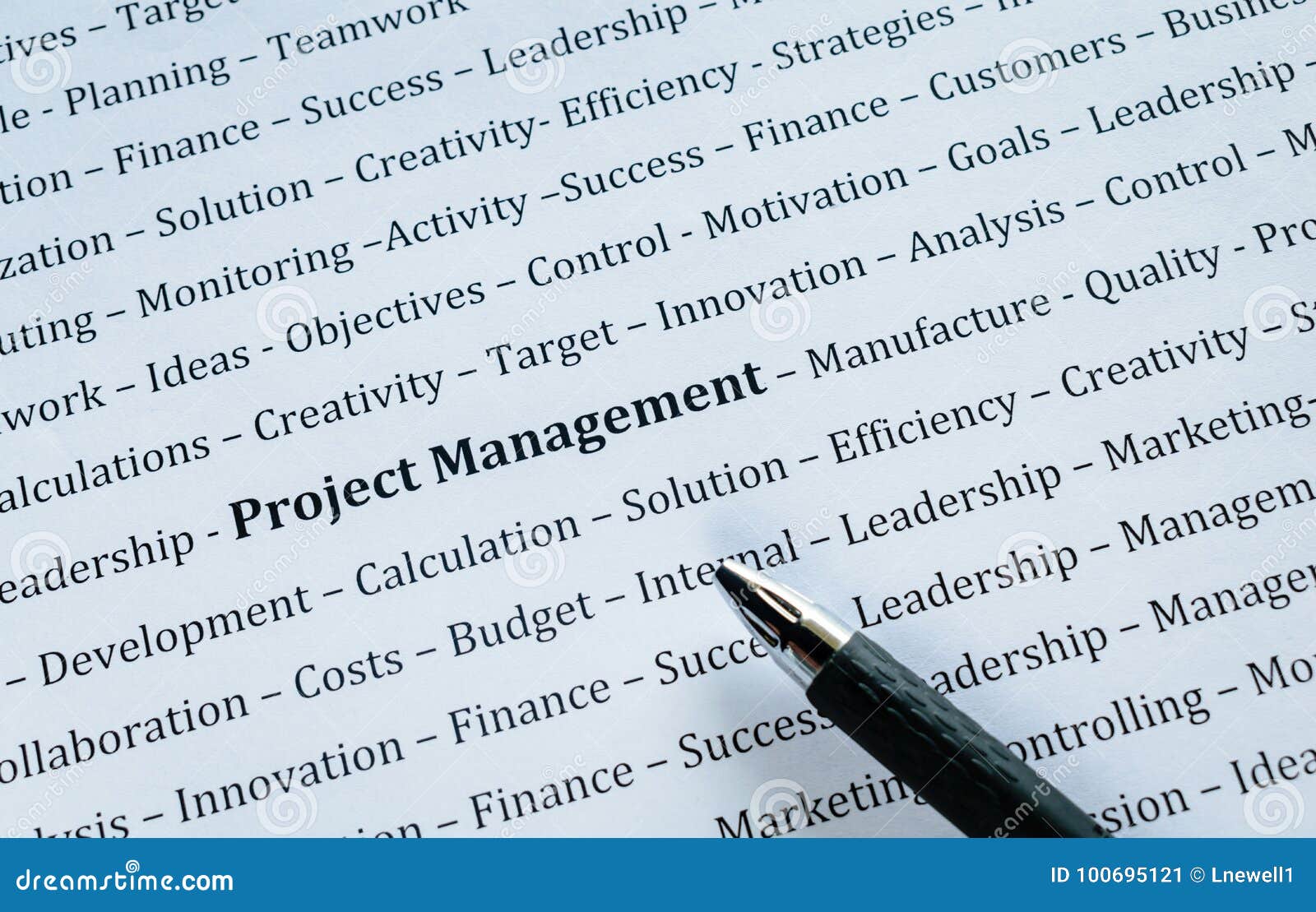 Closeup of Word Project Management with Related Words Stock Image ...