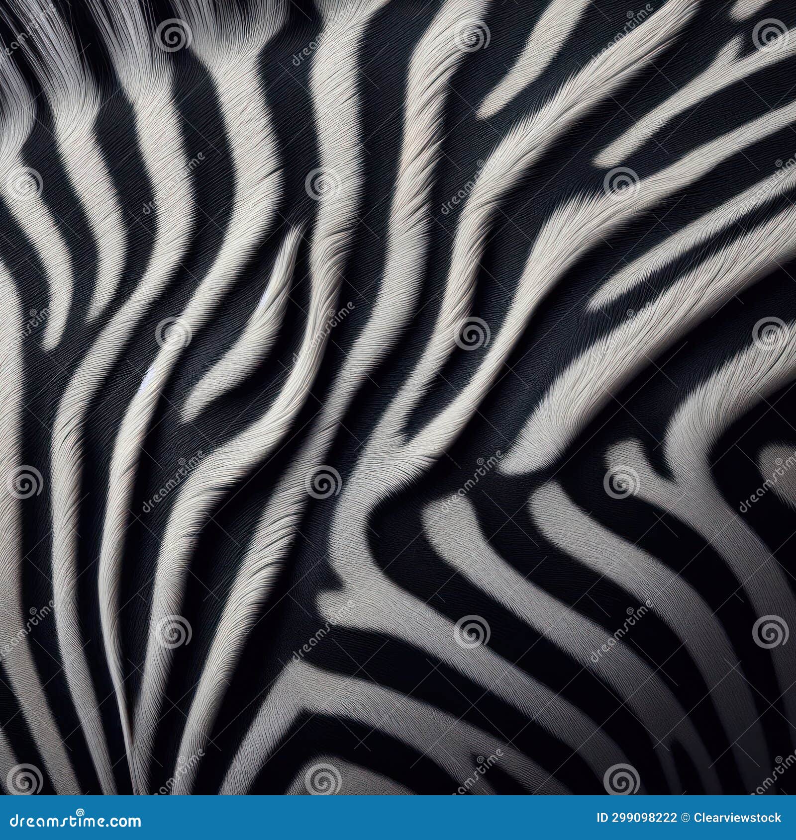 Closeup of Black and White Fur of Zebra Stripes Stock Illustration ...