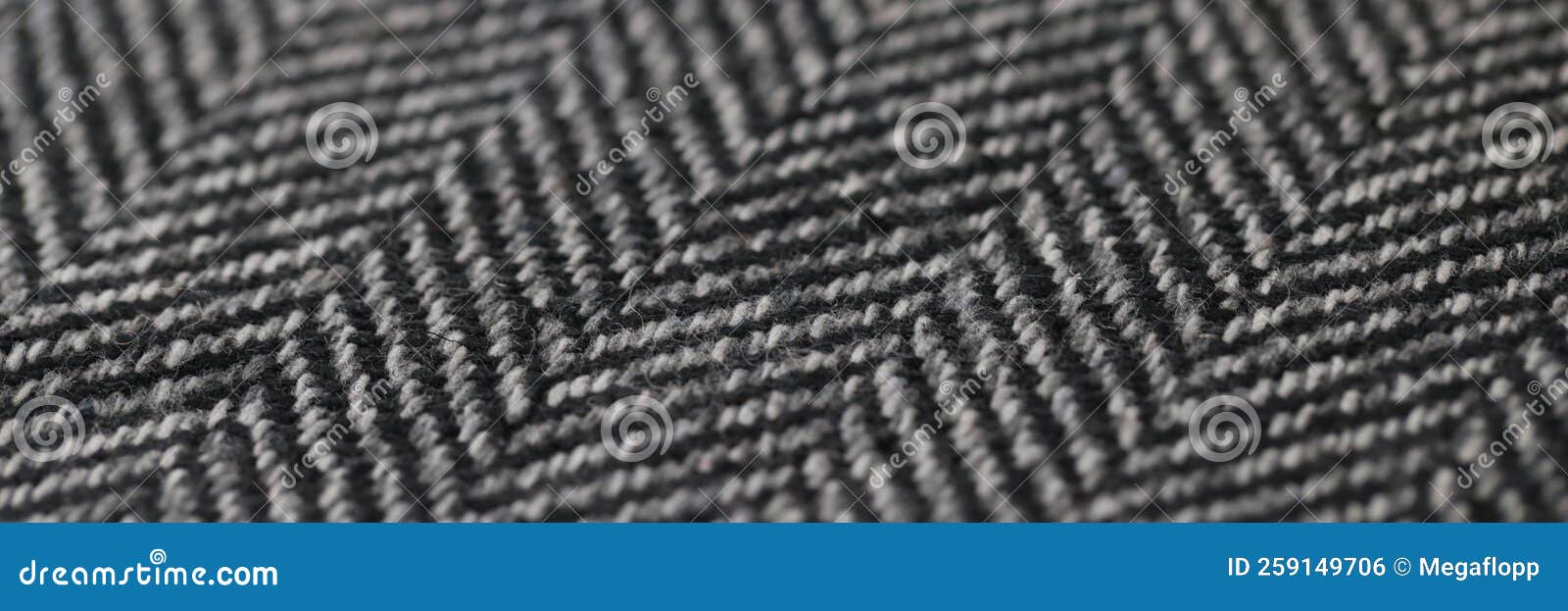Closeup of Black and White Herringbone Fabric Stock Photo - Image of ...