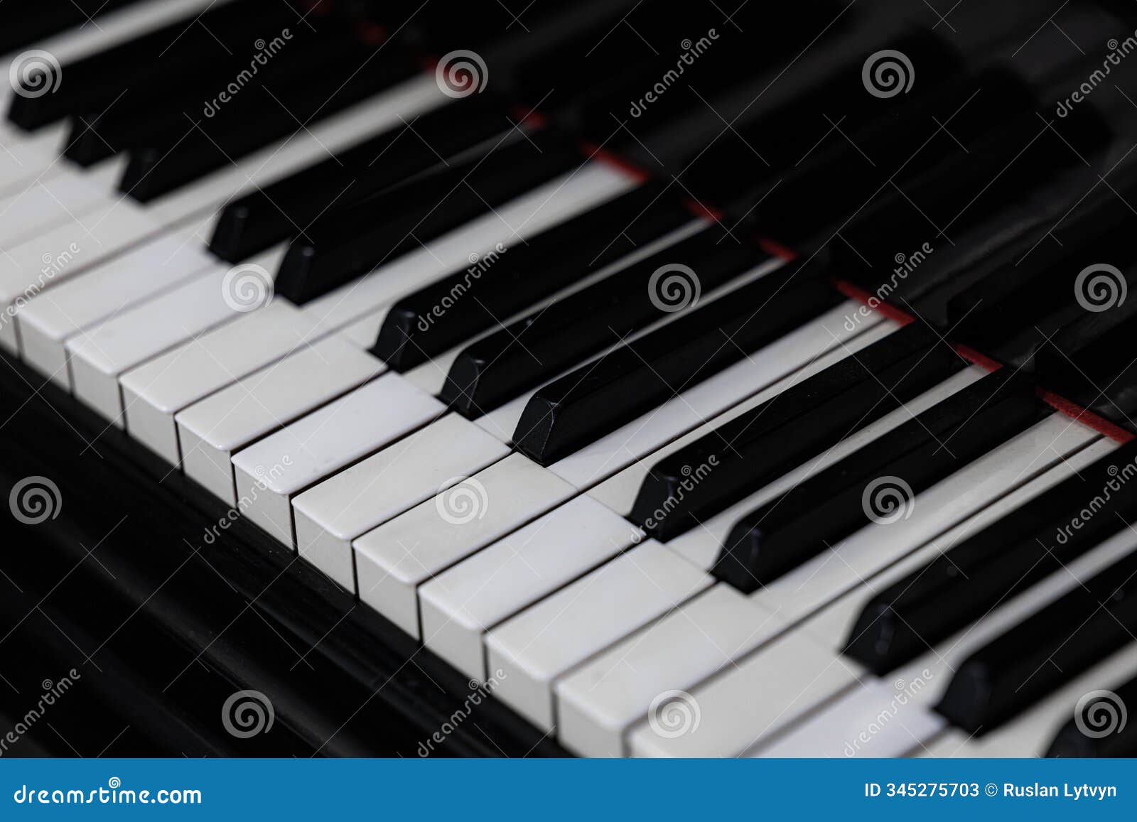 Closeup of Black and White Piano Keyboard Stock Image - Image of grand ...