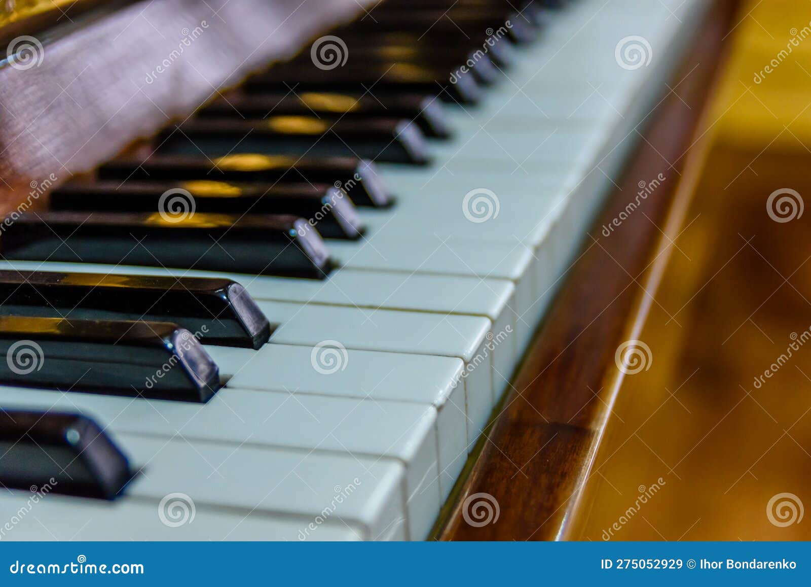 Closeup of the Black and White Piano Keys Stock Image - Image of ...