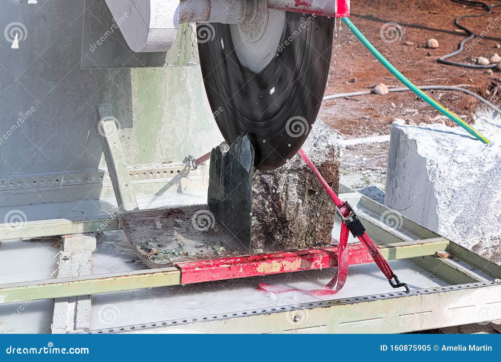 Closeup of a Blade Cutting a Slice of Jade Stock Image - Image of jewel ...