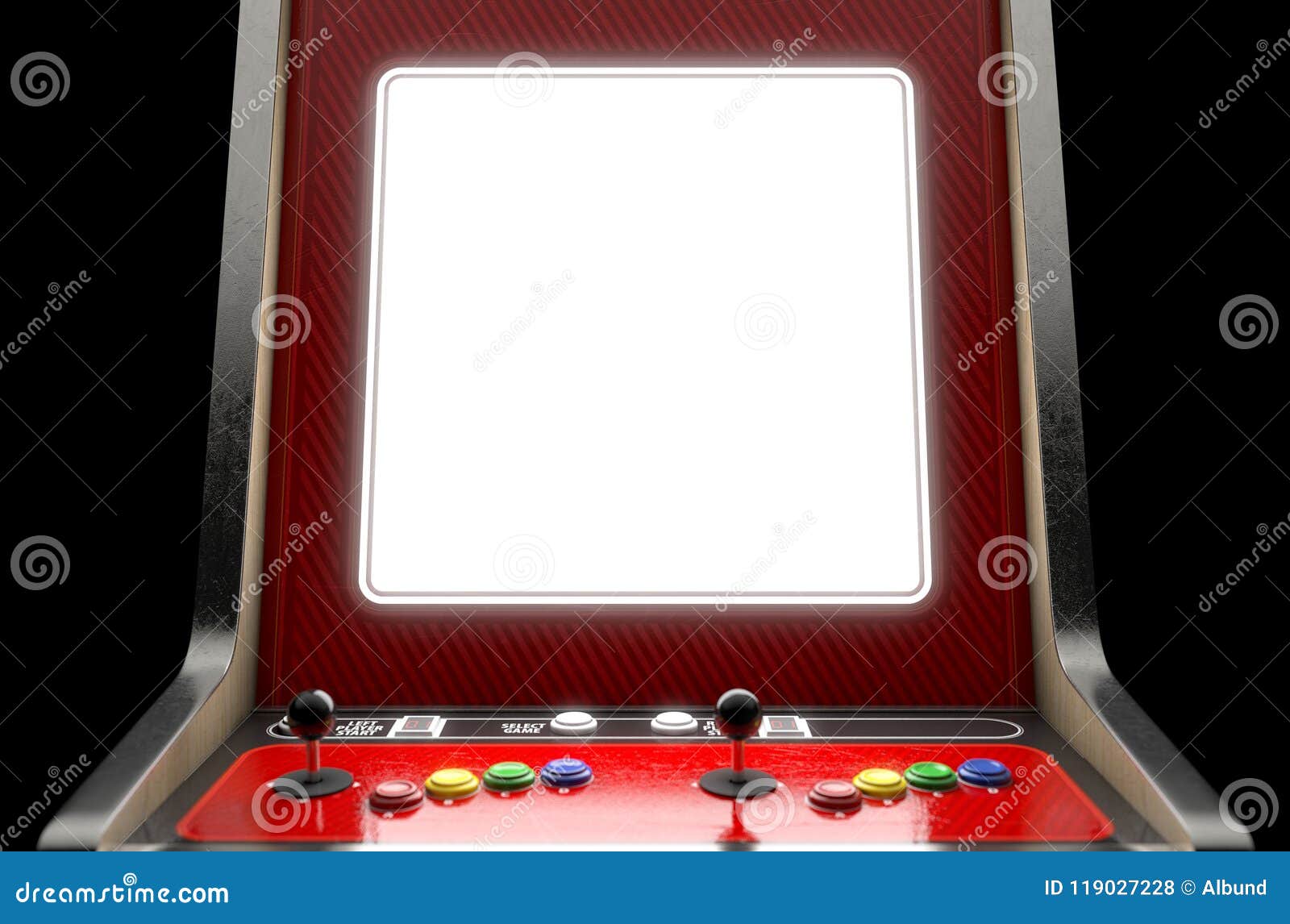 Arcade Machine Screen stock illustration. Illustration of eighties ...