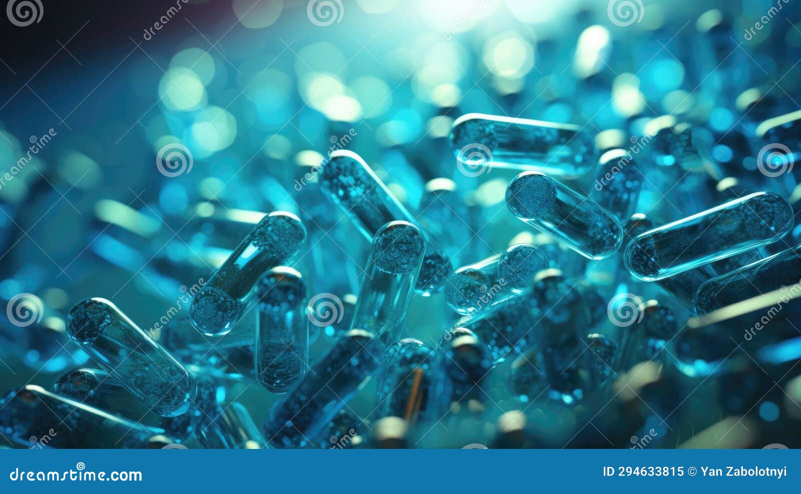 Closeup of Blue Bacteria Under Microscope Stock Illustration ...