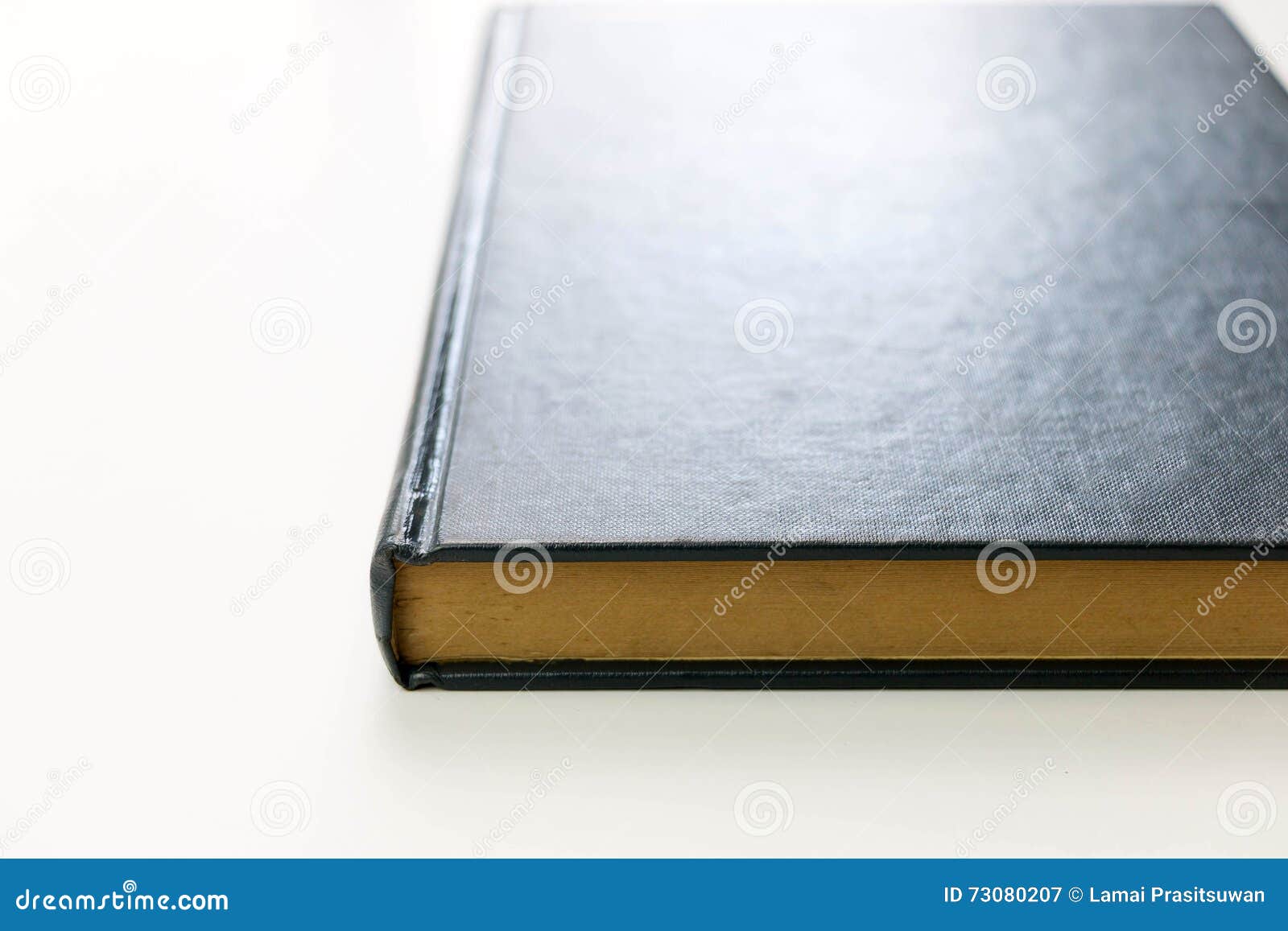 Closeup Blue Book on White Background Stock Image - Image of paper ...