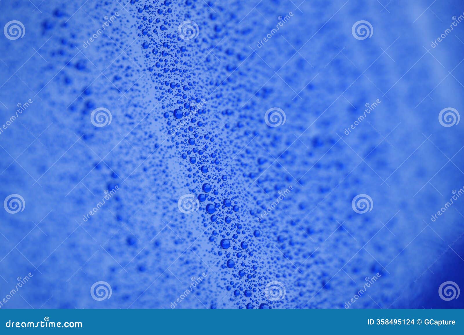 Closeup Blue Car Paint Surface with Hydrophobic Ceramic Coating Stock ...