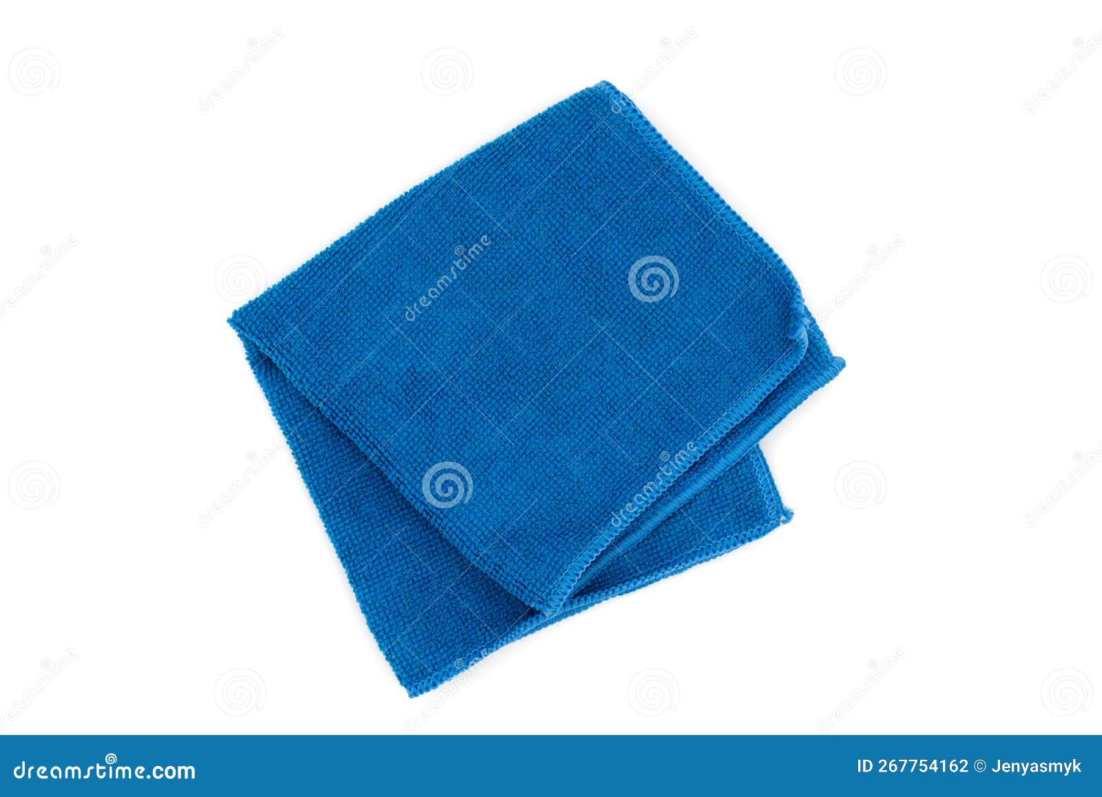 Closeup Blue Duster Microfiber Cloth for Cleaning Isolated on White ...