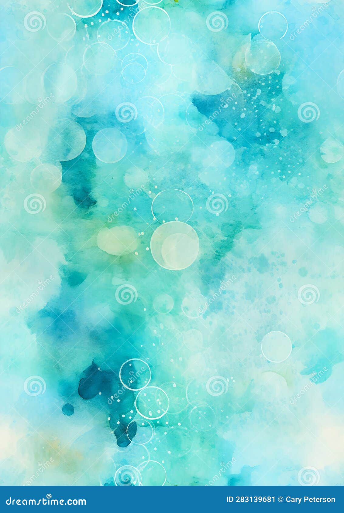 Closeup of Blue and Green Bubbles on a Deep, Dissolving Pastel B Stock ...