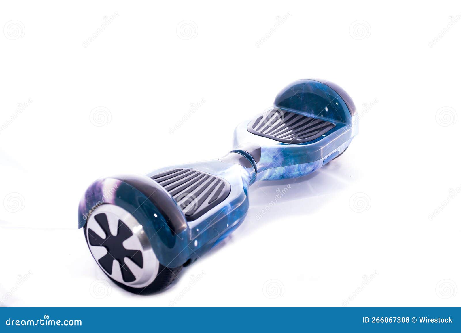 Closeup of a Blue Hoverboard Isolated on a White Background Stock Photo ...