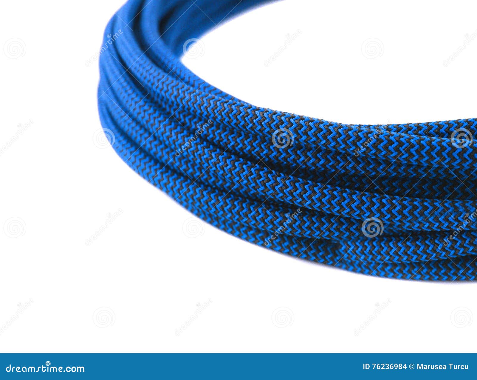 Closeup of blue rope stock photo. Image of spiral, tight - 76236984